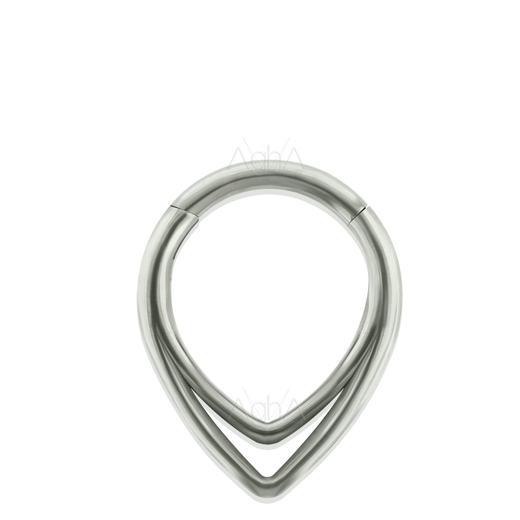 16G Titanio Grado Implante Aro Bisagra en Forma de V Doble // Septum ...