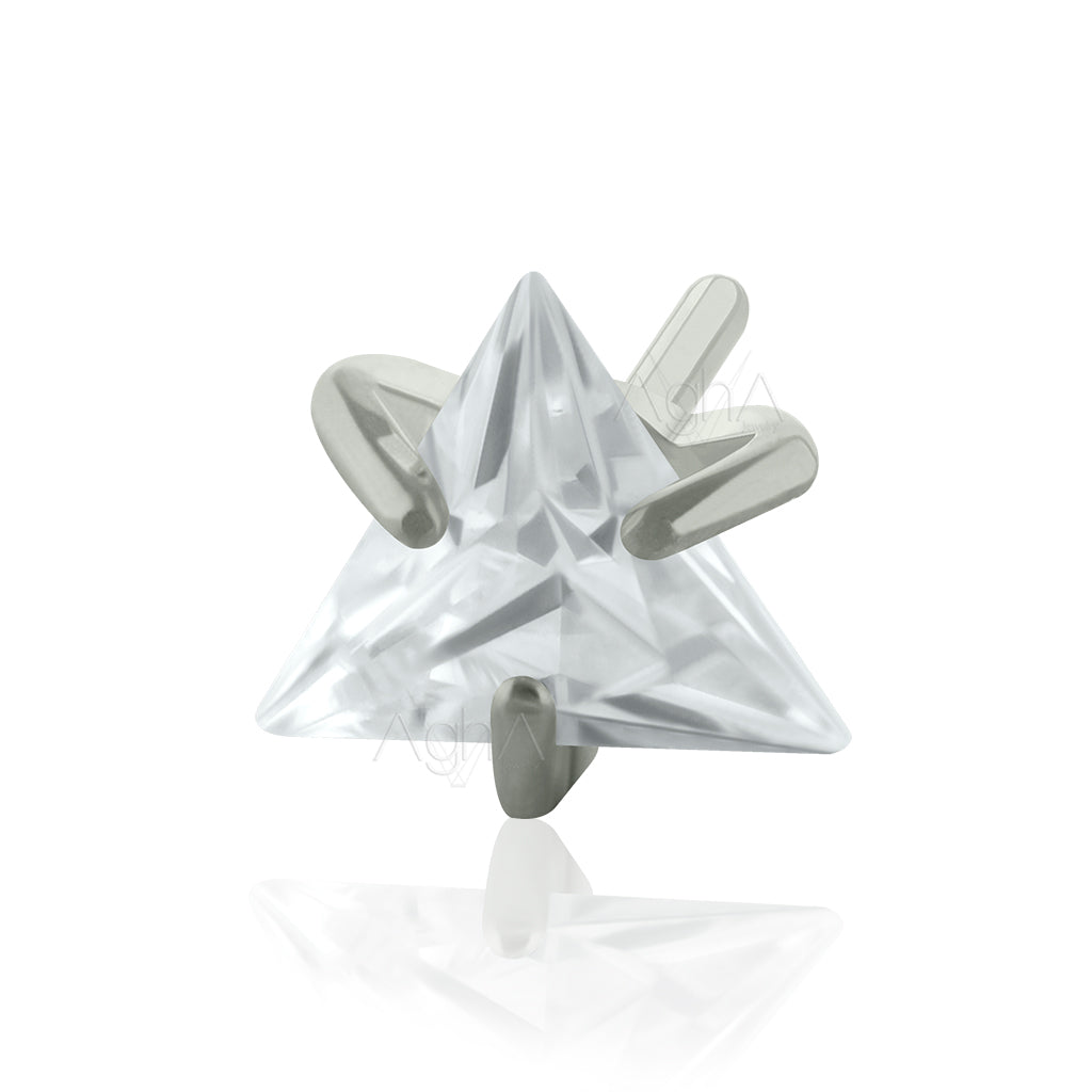 Accesorio Triangle Prong setting con Cristal Zirconia y Titanio Grado ...